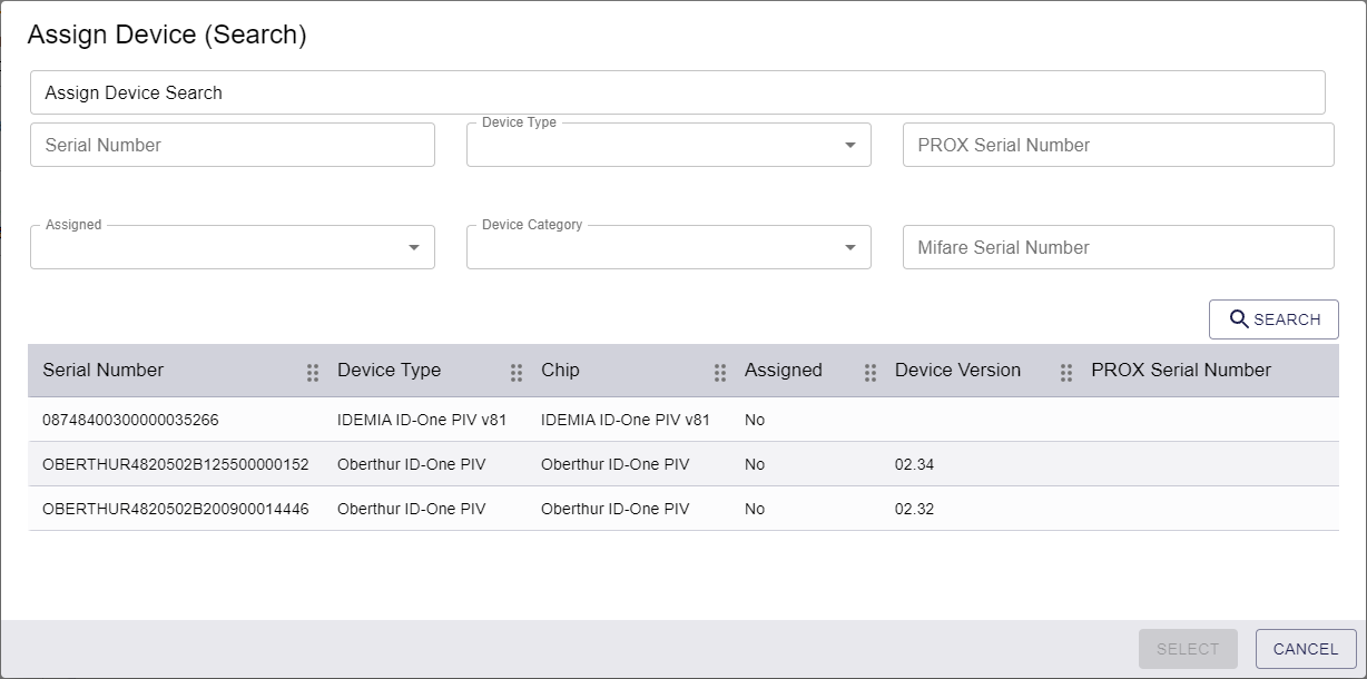 Assigning a device to a request
